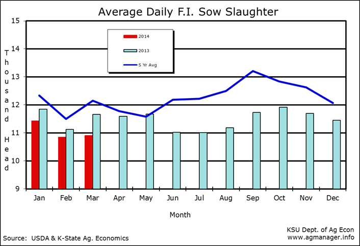Average Daily Sow Slaughter | AgManager.info